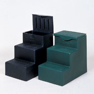 Horse Mounting Block With 3 Steps and Storage Area